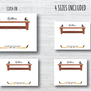 DIY Hockey Brothers Handprint Footprint Art Craft Kids DIY Hockey Gift ...