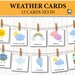 12 Weather Cards, Weather Flashcards, INSTANT DOWNLOAD, Toddler Weather ...