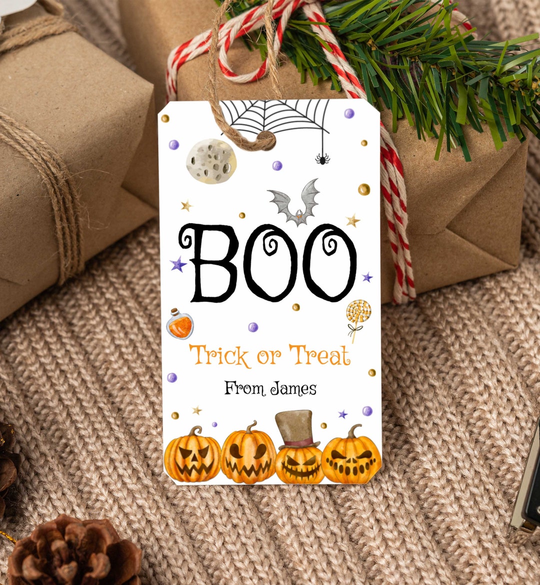 Halloween Gift Tags, Halloween Party Printable, Halloween Favor Tags ...