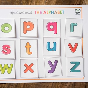 Alphabet Matching Busy Binder, Quiet Book, Alphabet Worksheet, Toddler ...