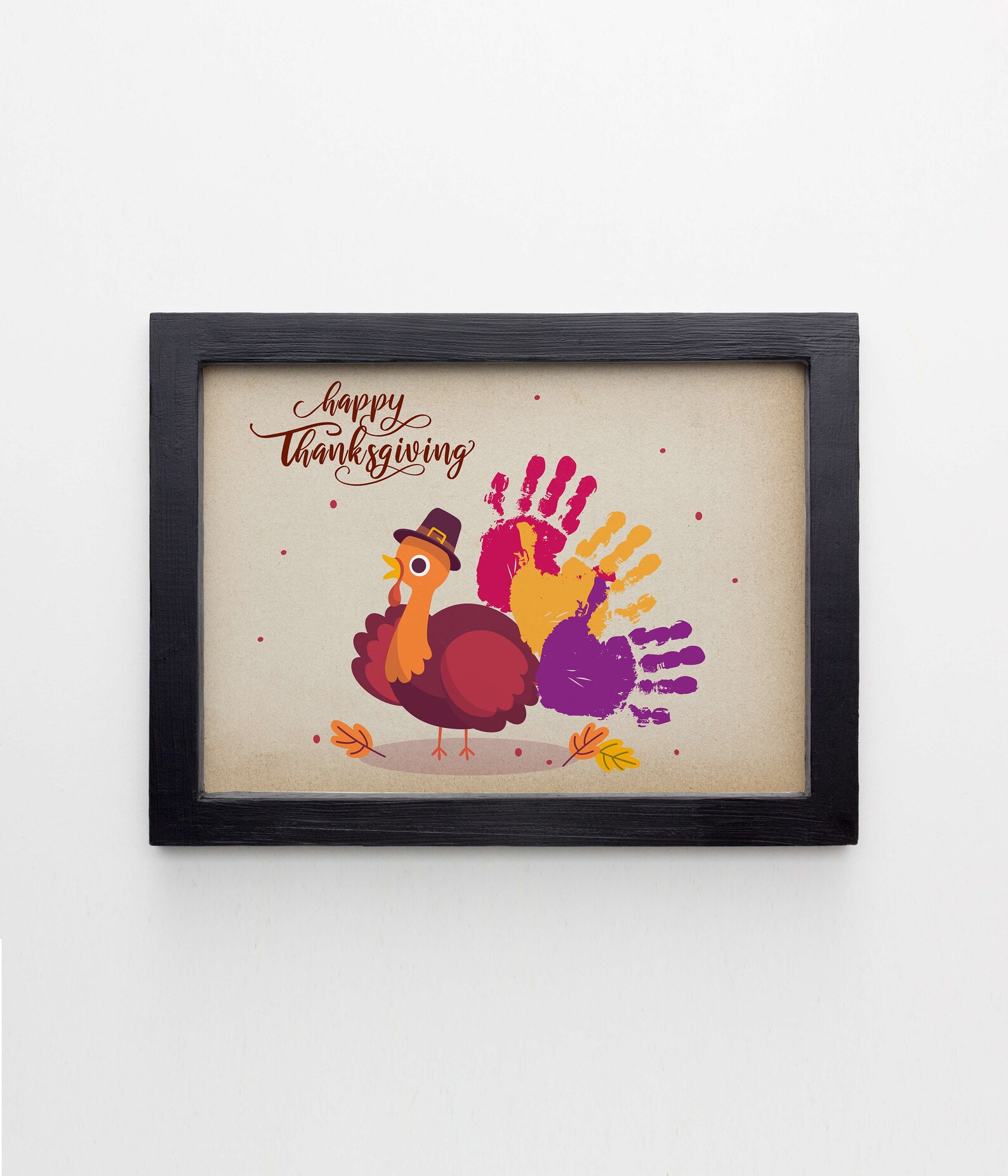 Happy Thanksgiving Handprint Art Craft, Kids Handprint Art Card ...