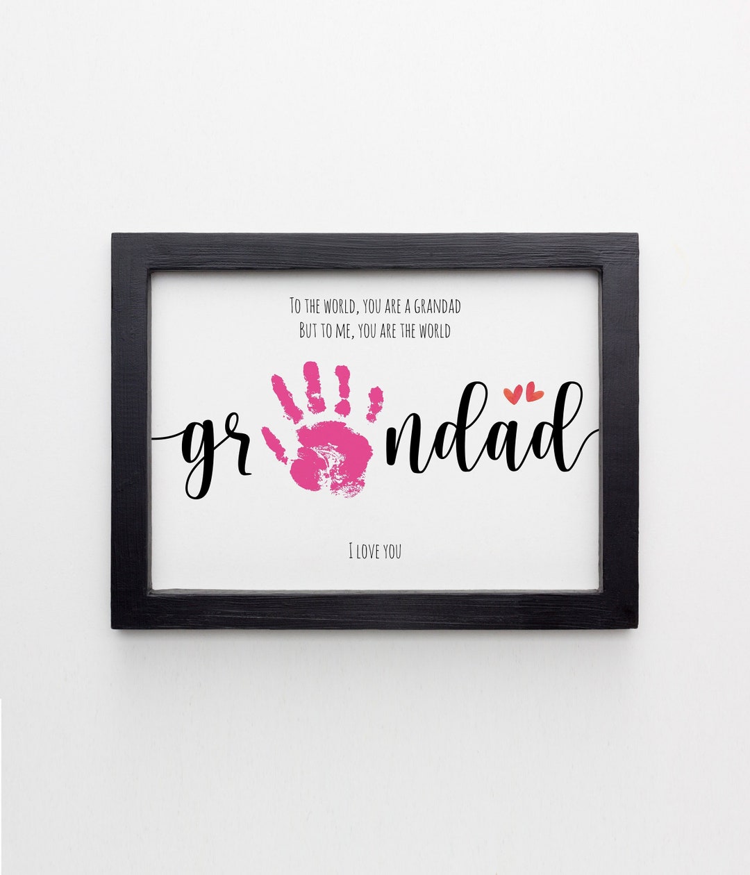 Grandad Handprint Footprint Art Craft, Fathers Day Gift, Grandfather ...