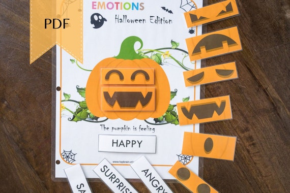 Pumpkin Emotions Halloween Toddler Activities Children - Etsy
