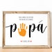 PAPÁ Handprint Footprint Art Craft, Father's Day Gift for Dad, Birthday ...