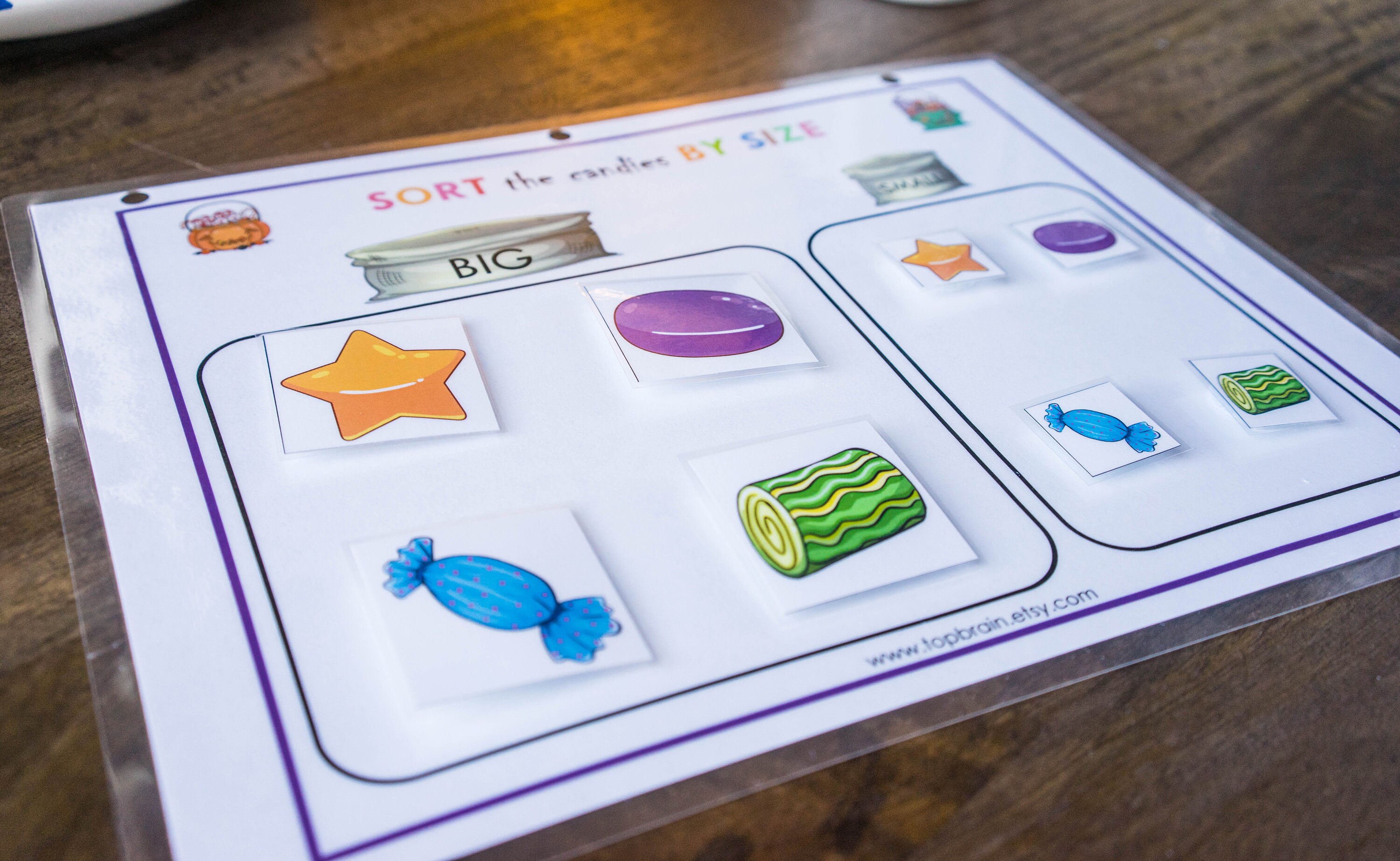 Sort the Size Halloween Candy Printable Busy Book | Etsy