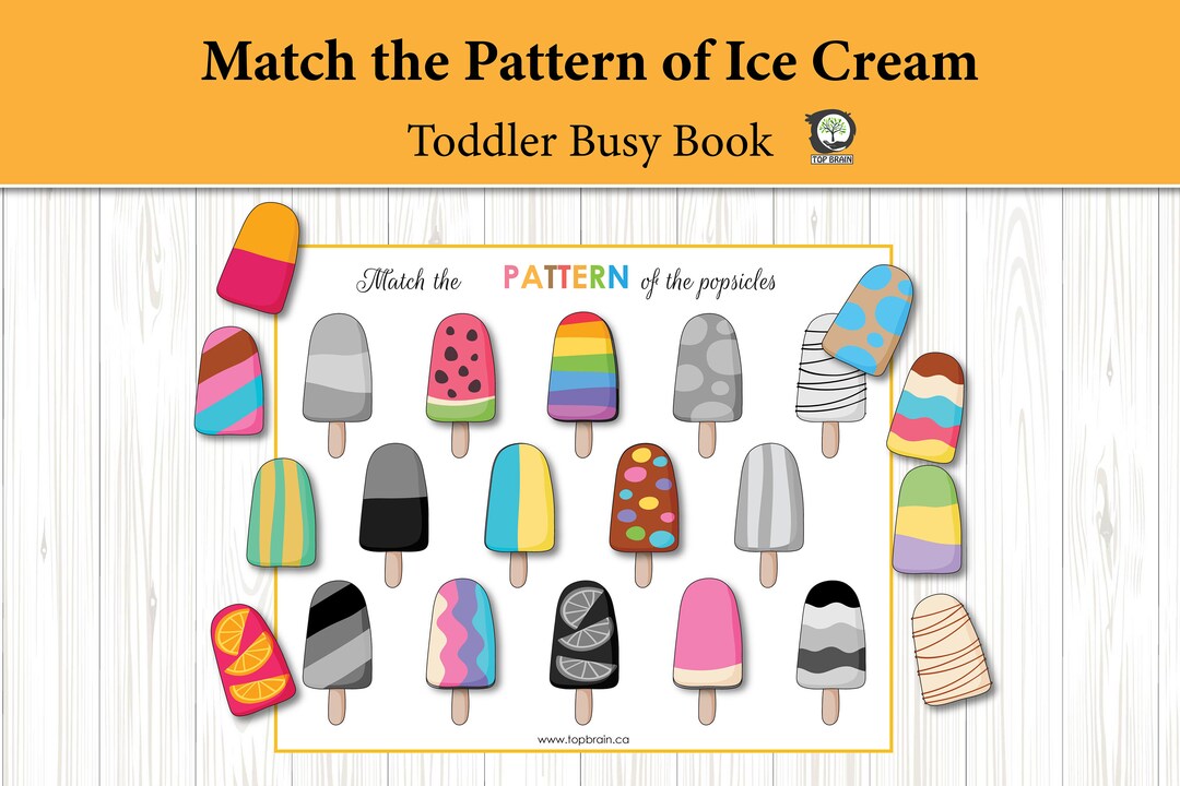 Kids Activity Ice Cream, Busy Book Toddler, Preschool Curriculum ...