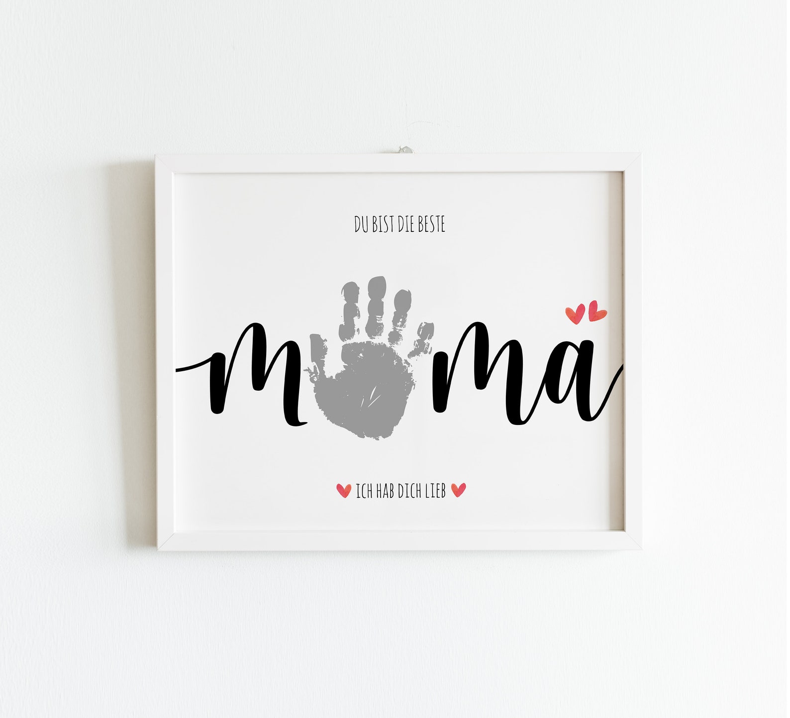 MAMA Handprint Footprint Art Craft, Mother's Day Gift for Mom, DIY Baby ...