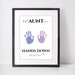 Best AUNT Ever Hands Down Handprint Footprint Art Craft, Christmas Gift ...