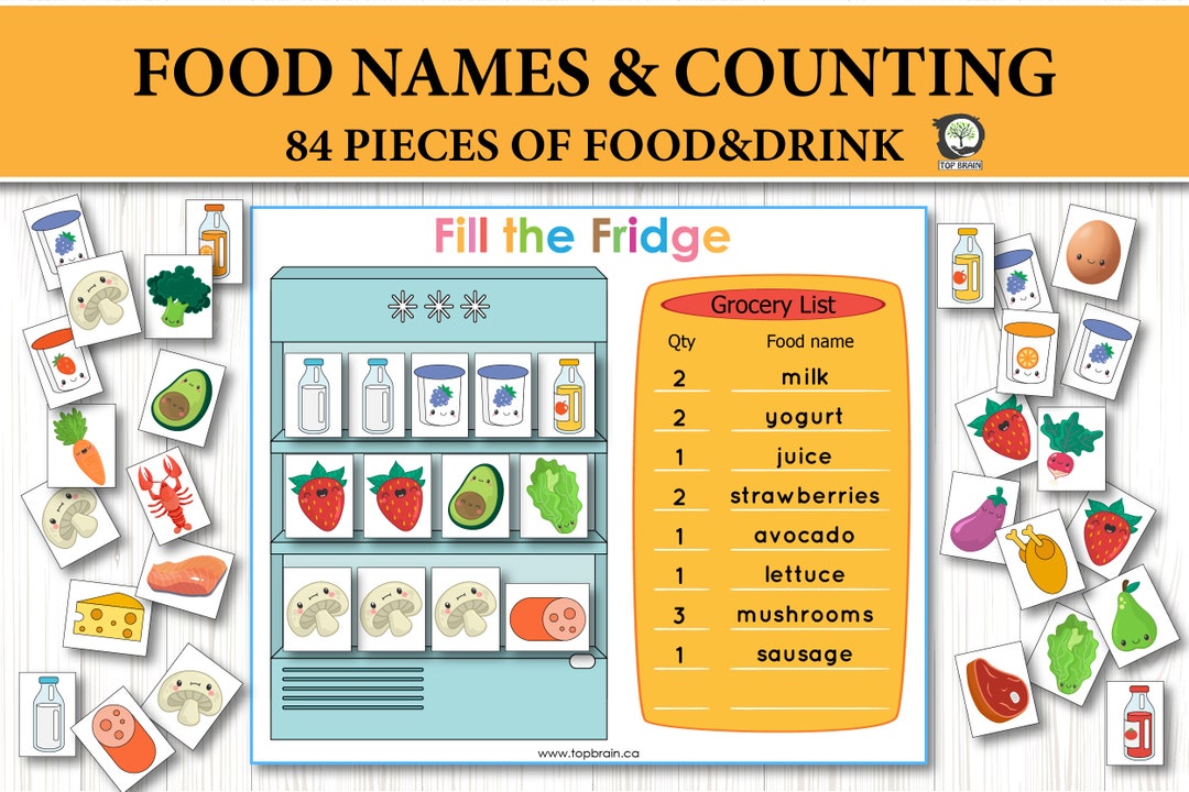 Food Counting Preschool Busy Book, Busy Binder, Numbers Counting Busy ...
