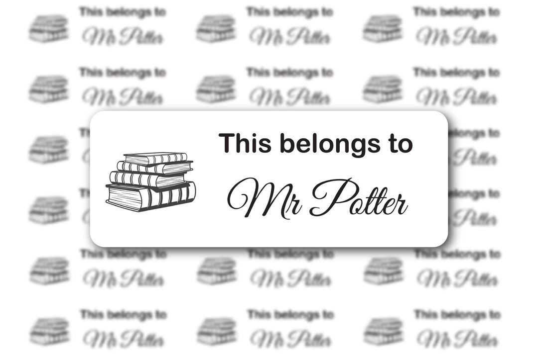 Personalized Teacher Name Stickers, This Belongs to Labels, Teacher ...