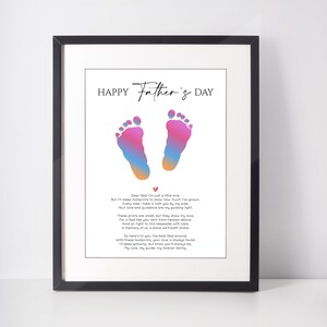 Happy Father's Day Footprint Art Craft, Poem to Dad for Father's Day ...