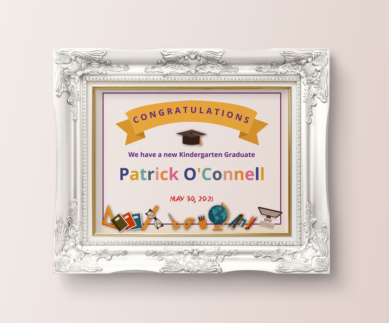 Editable Preschool Kindergarten Graduation Sign Printables | Etsy