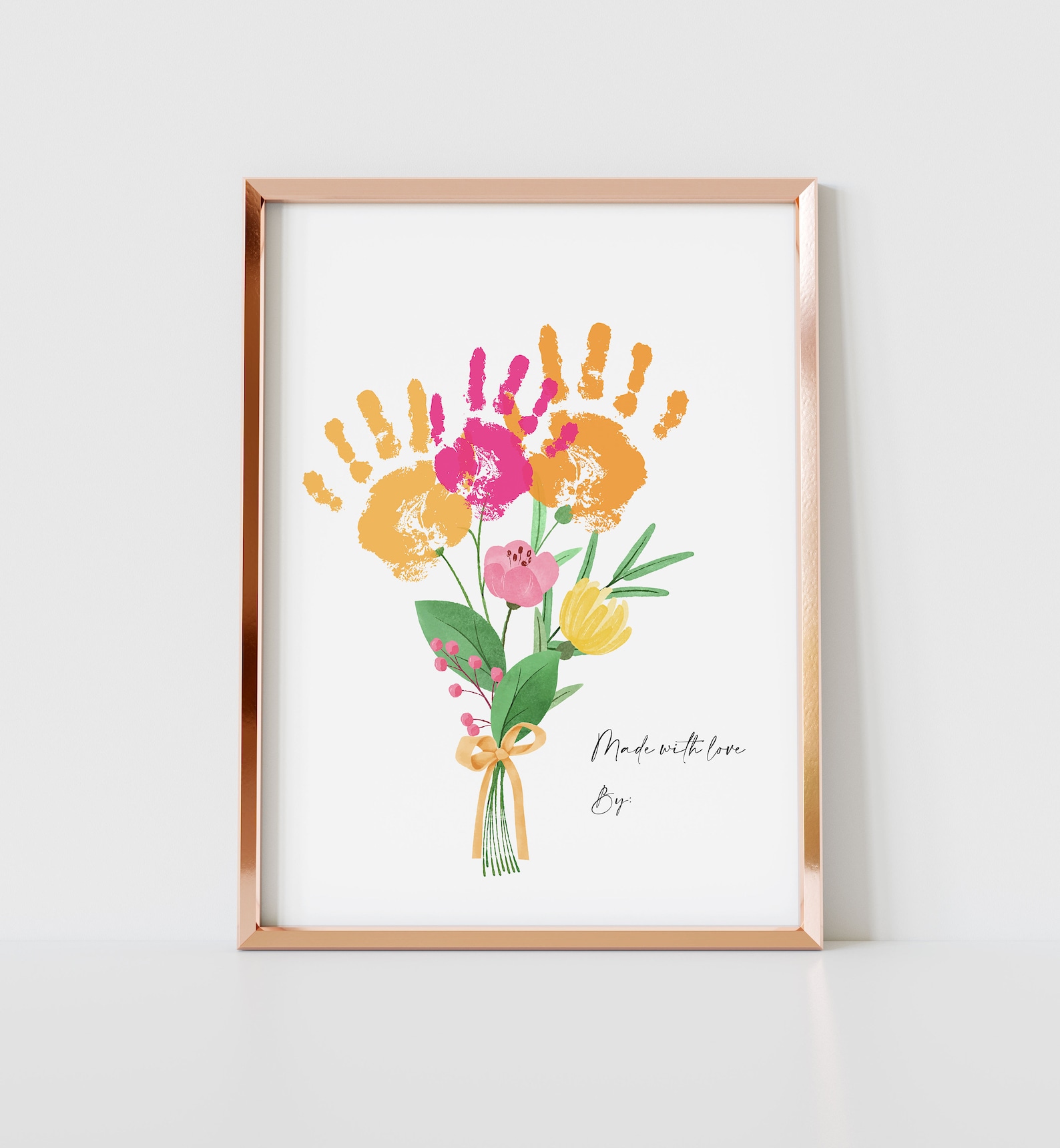 Handprint Gift From Daughter, Dad Gift, Gift for Mom, Child Handprint ...