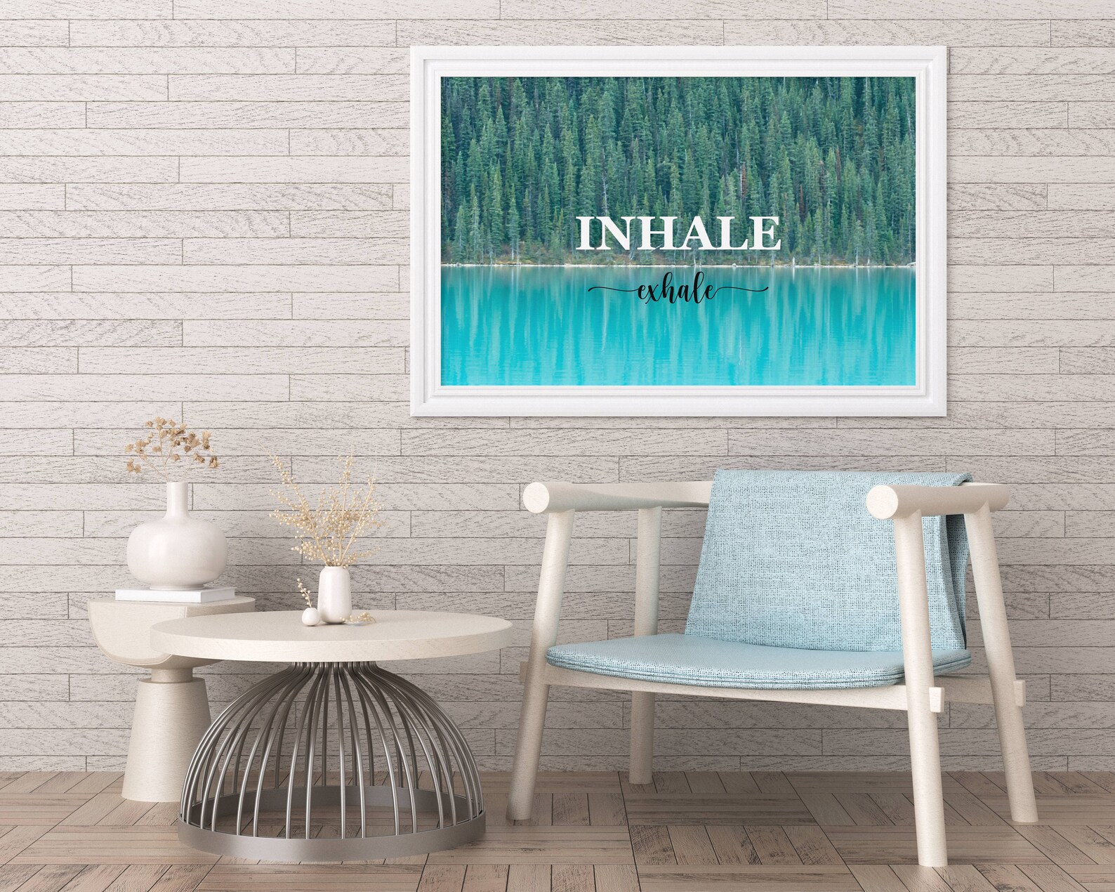 Inhale Exhale Mental Therapy Poster Printable Wall Art for - Etsy