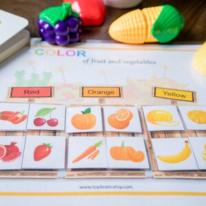Color Sorting Busy Book Printable. Color Matching Game, Preschool Busy ...