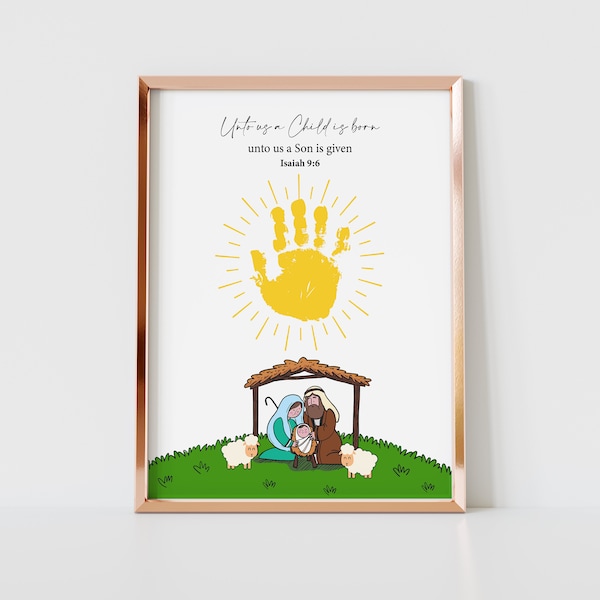 Christmas Handprint Art - Etsy