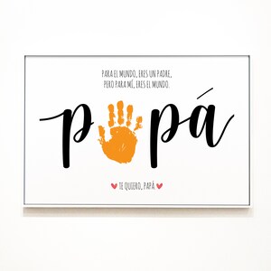 PAPÁ Handprint Footprint Art Craft, Father's Day Gift for Dad, Birthday ...