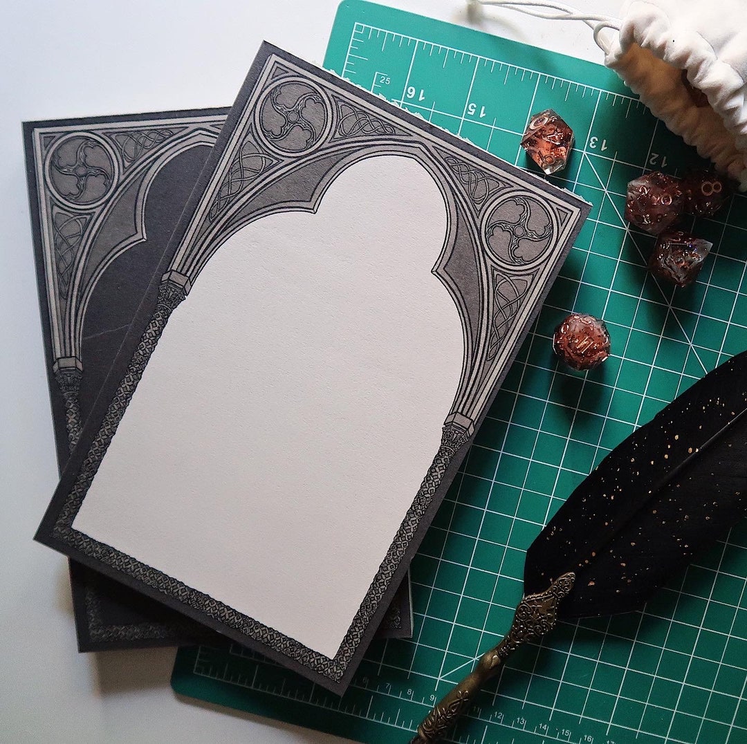 Gothic Arch Notepad in Black or White - Etsy