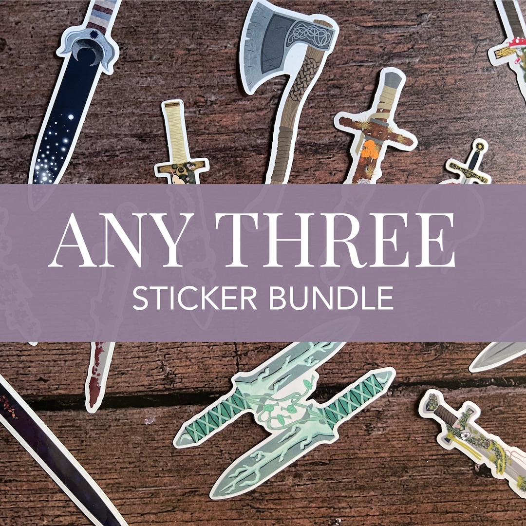 Any 3 Sword Sticker Bundle - Etsy