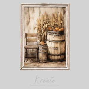 Modern Farmhouse Decor Fall Wall Art Thanksgiving PRINTABLES Vintage ...