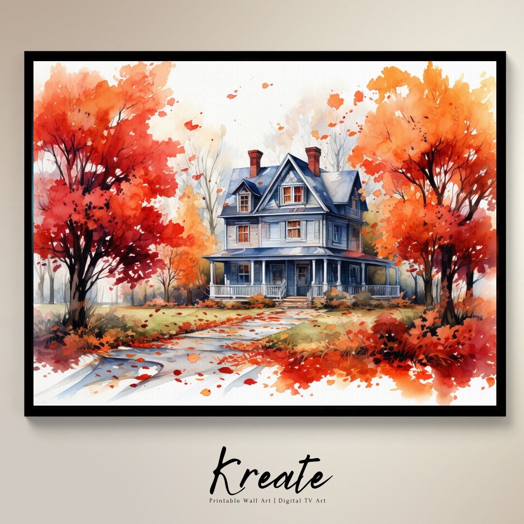 PRINTABLE Fall Foliage Autumn Leaves Home Decor Painting Fall Colors ...