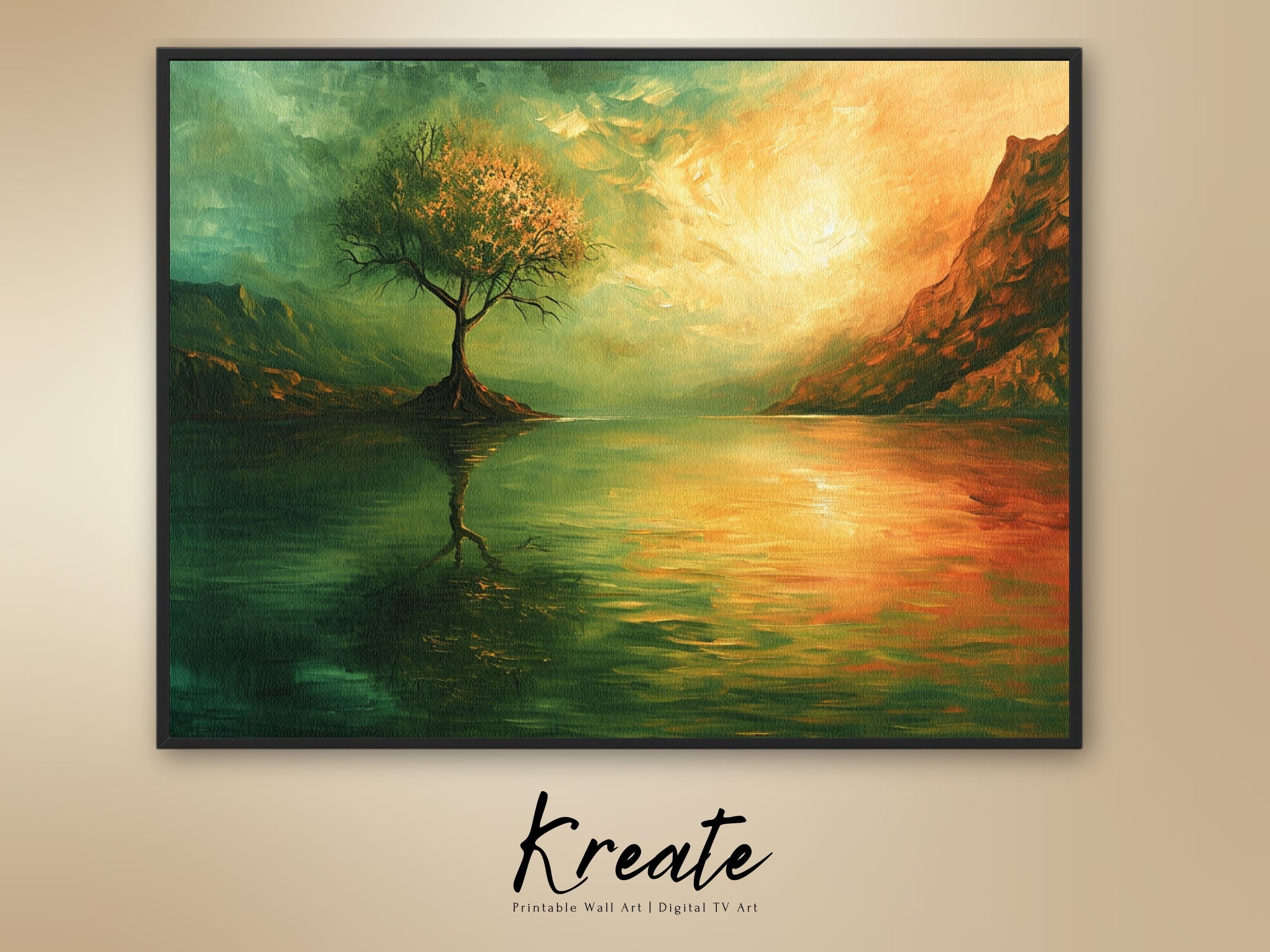 PRINTABLE Landscape Art Vintage Print Country Landscape Painting ...