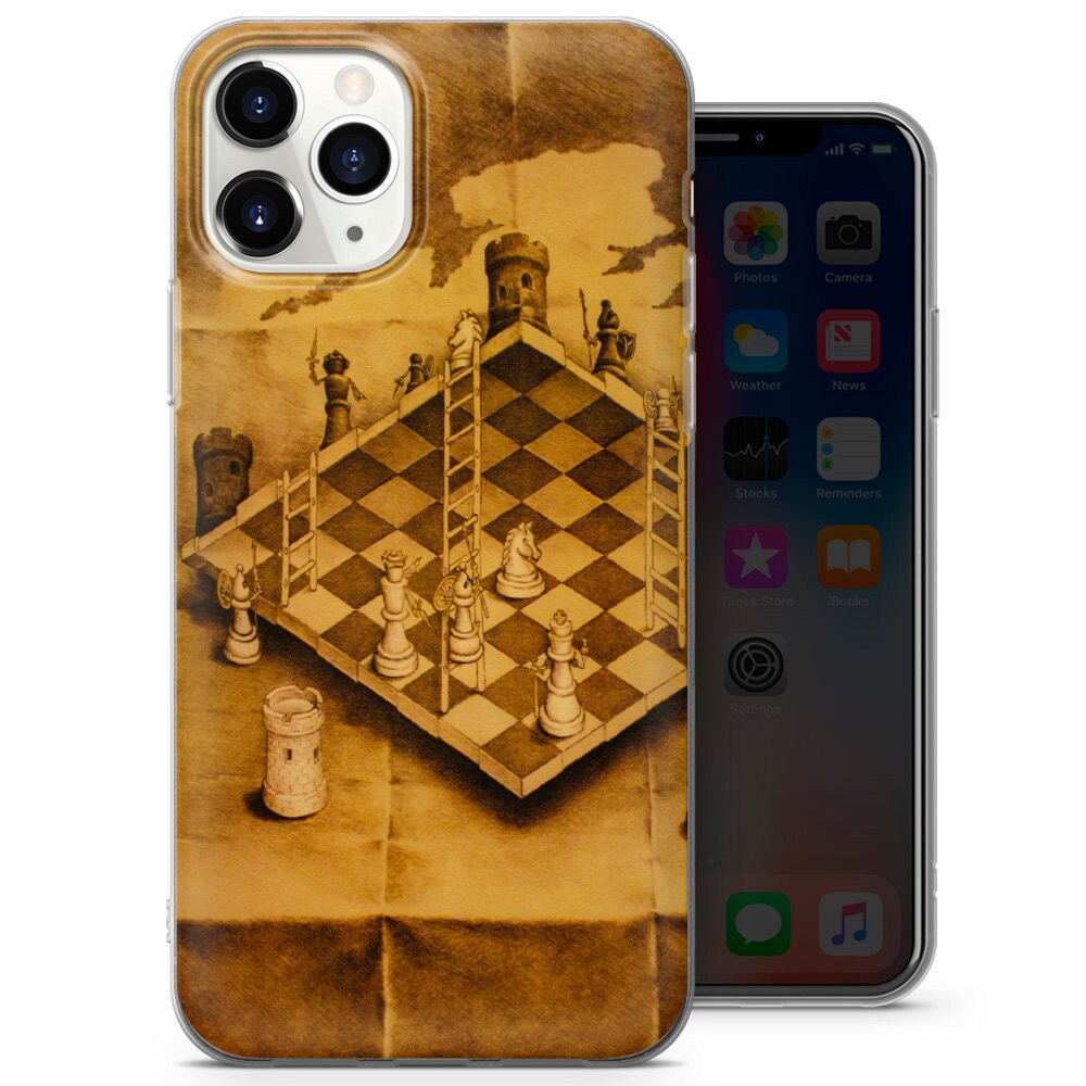 Escher Chess Phone Case Optical Illusion Retro Op Art Cover - Etsy UK