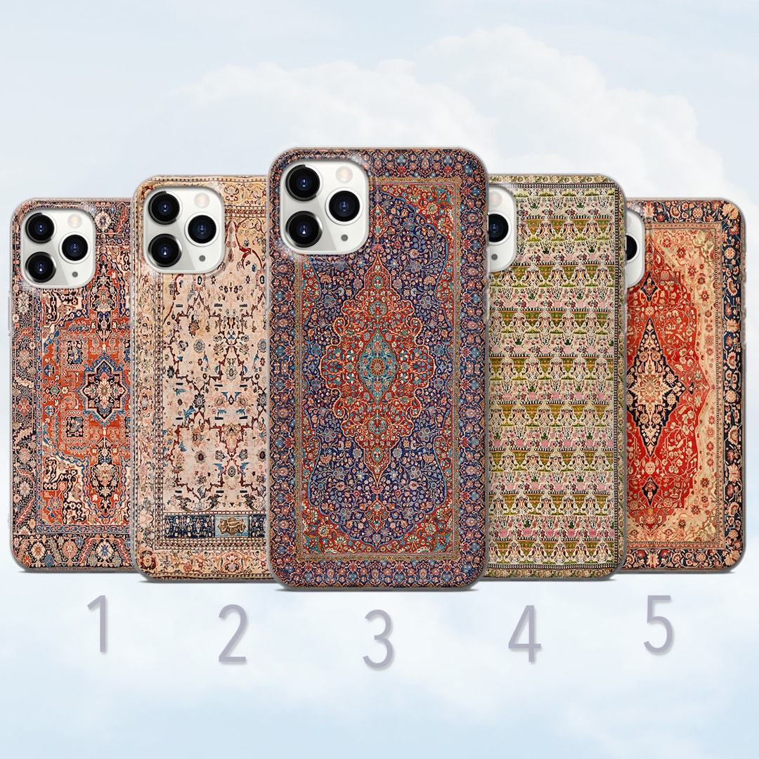 Oriental Carpet Phone Case, Persian Rug Aesthetic Colorful Cover - Fits ...