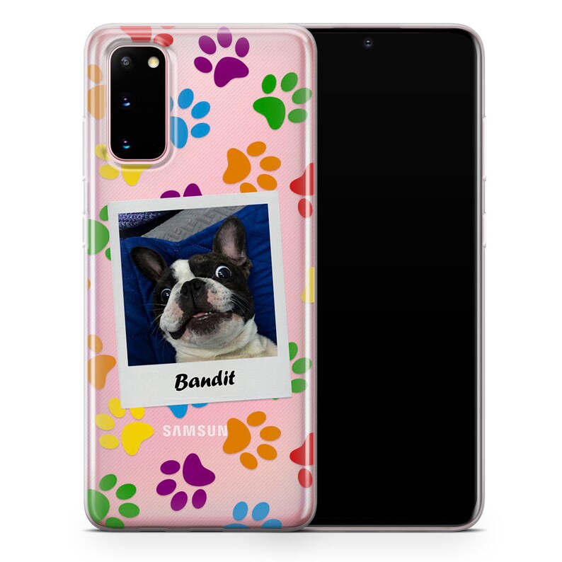 Personalized Pet Clear Phone Case, Cute Paws, Dog, Cat, Gift Idea ...
