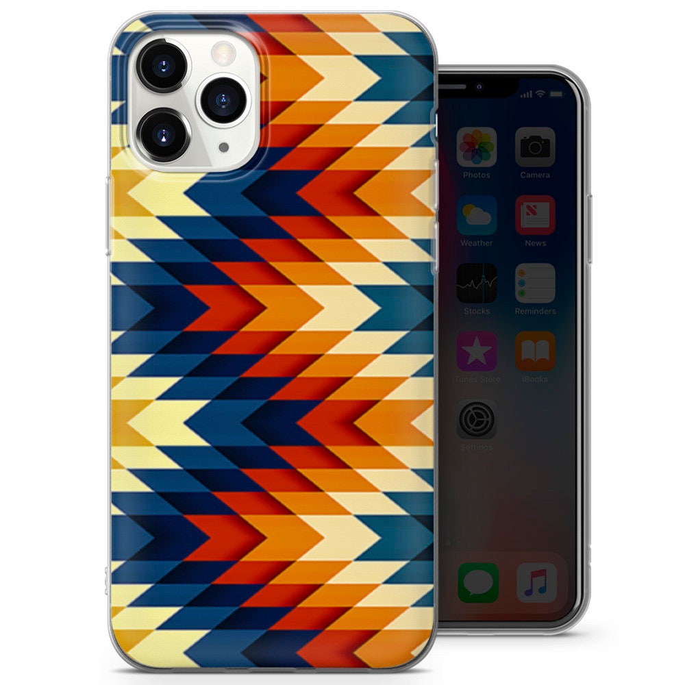 Retro Phone Case, Aesthetic Stripes, Colorful Bauhaus Cover - Fits ...