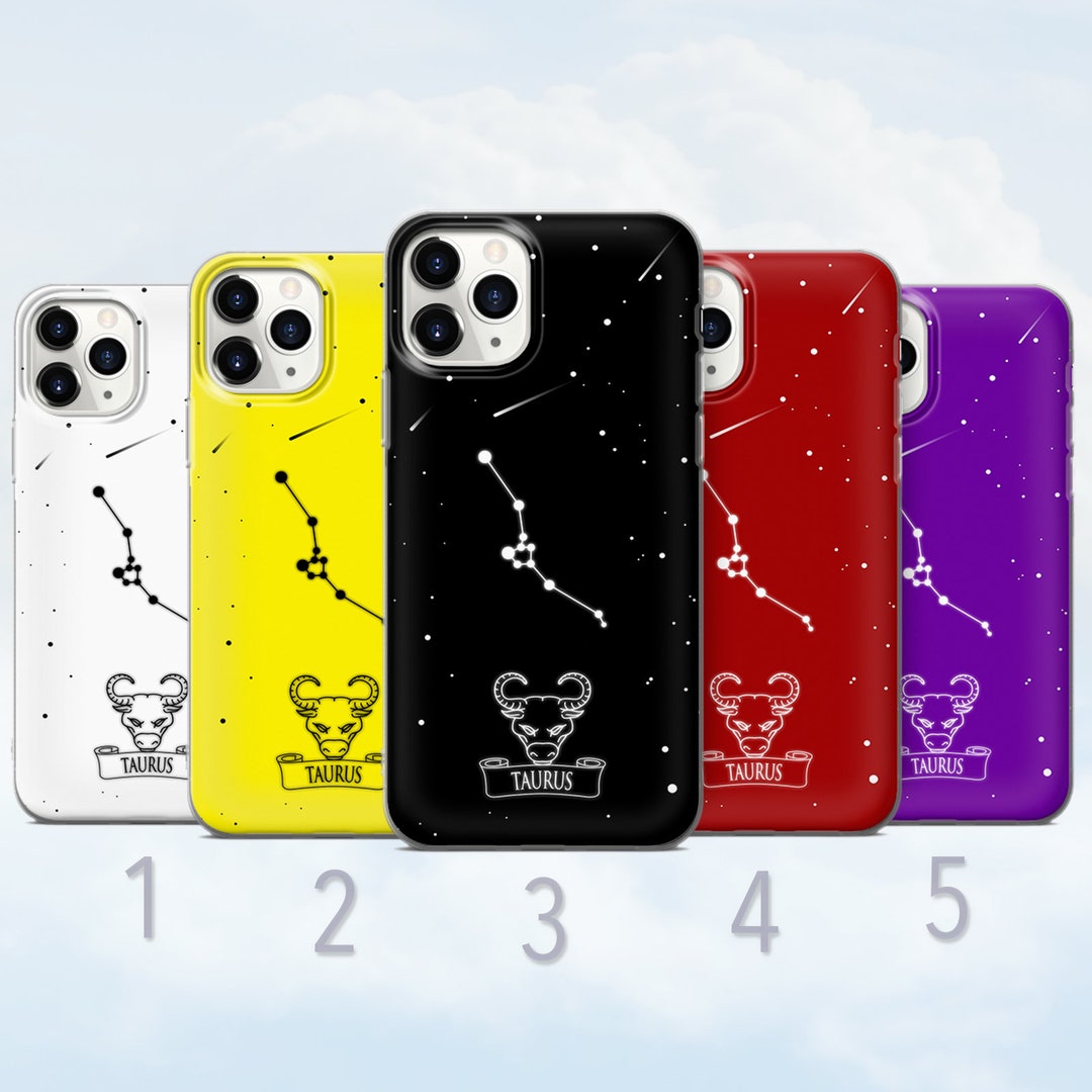 Taurus Phone Case, Zodiac Sign, Aesthetic Star Constellation Cover ...