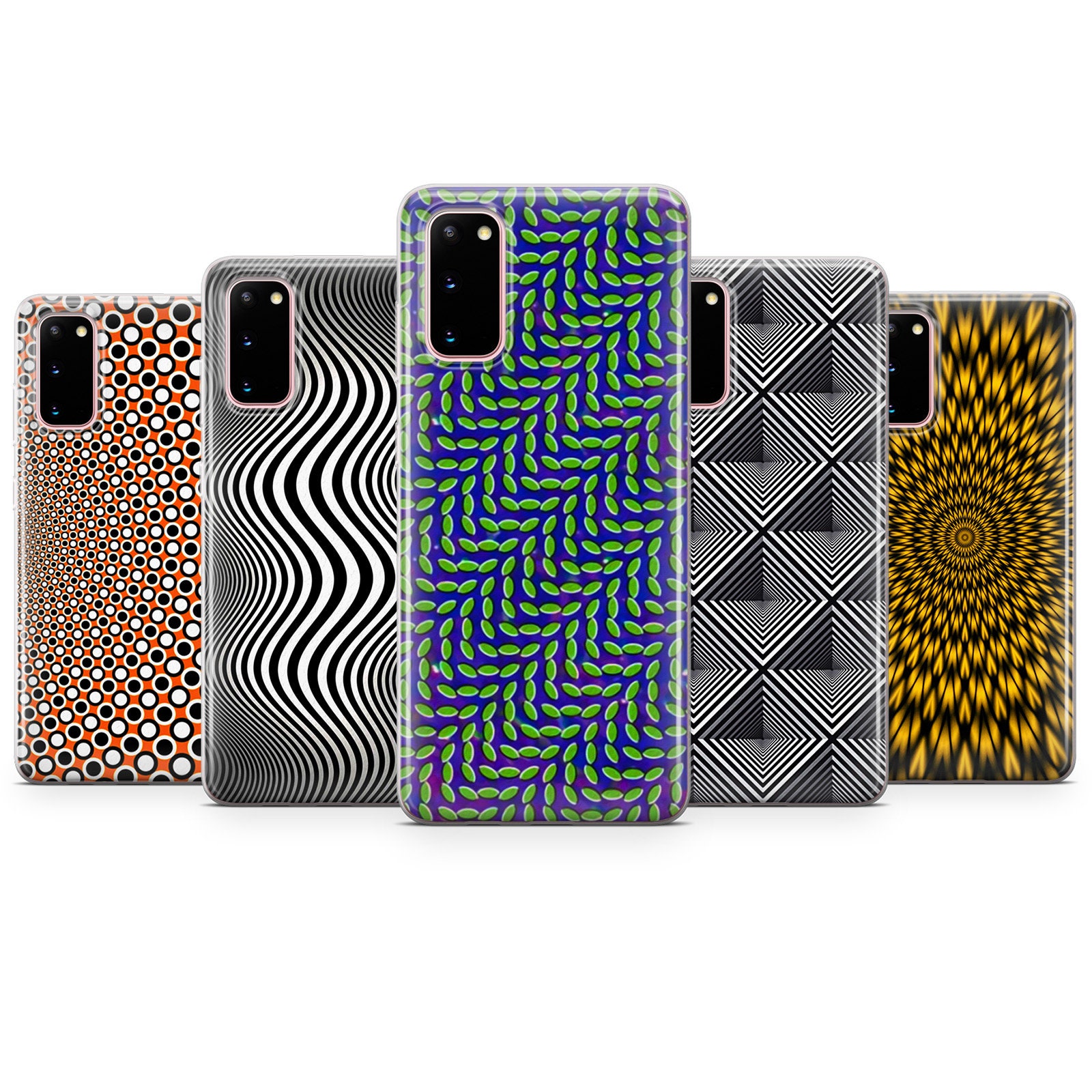 Optical Illusion Phone Case Geometric Pattern Op Art Cover | Etsy