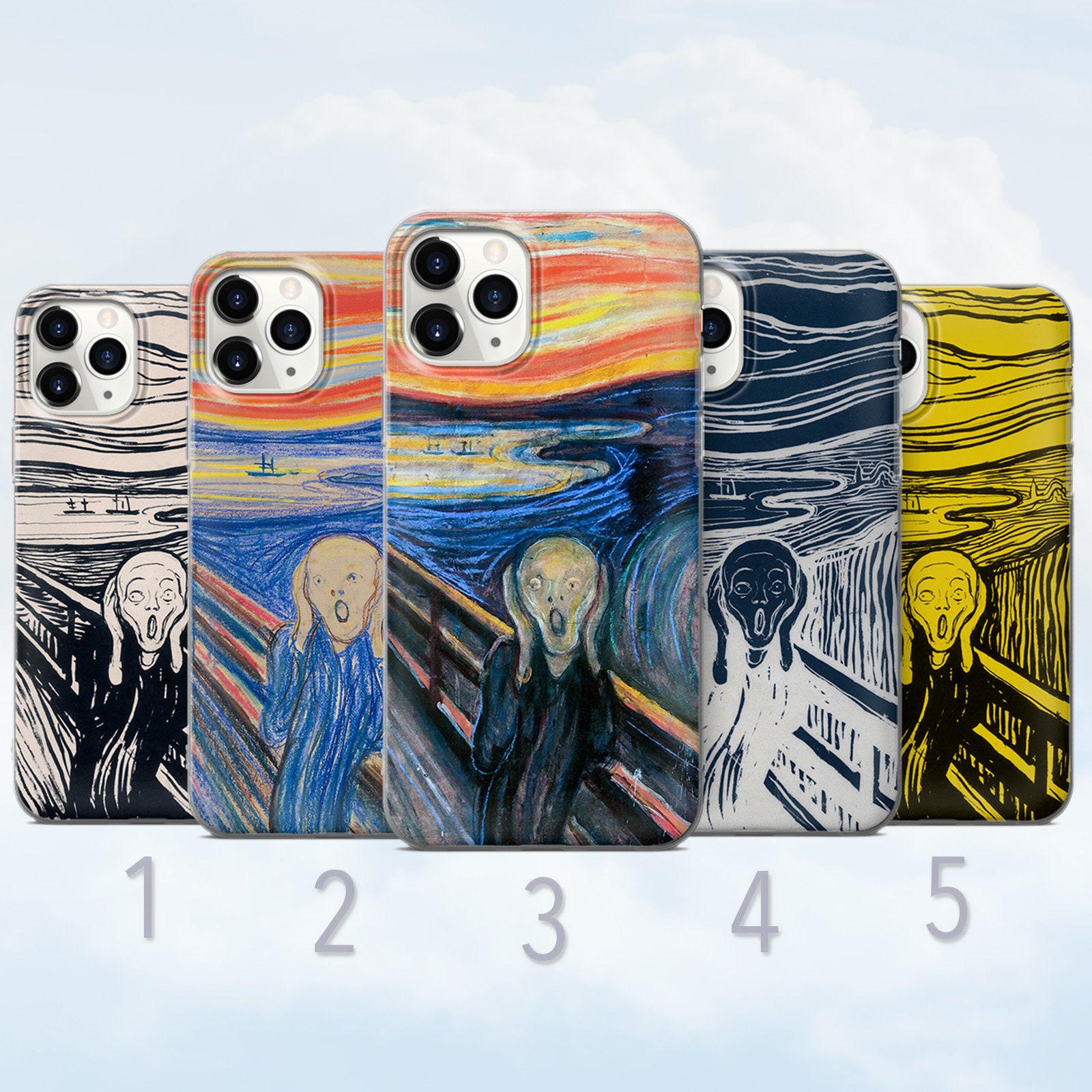 Edvard Munch Phone Case, Scream, Classic Iconic Oil Painting Cover ...