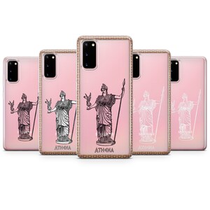 Goddess Athena Clear Phone Case, Vintage Greek Mythology Cover - Fits ...