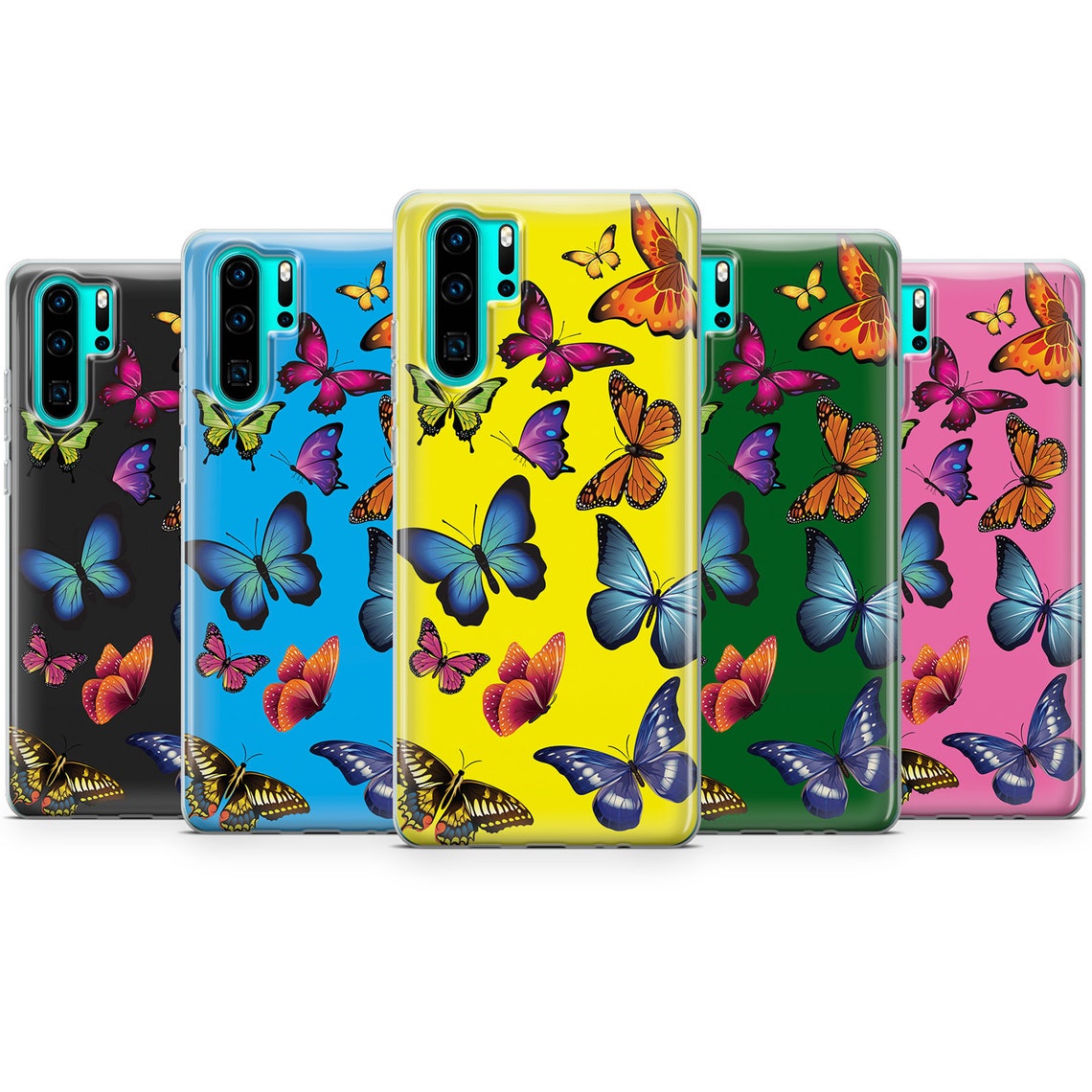 Butterfly Phone Case, Cute Butterflies Pattern Cover - Fits iPhone 7, 8 ...