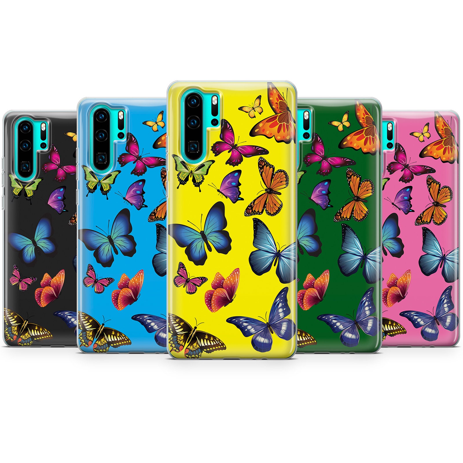 Butterfly Phone Case, Cute Butterflies Pattern Cover - Fits iPhone 7, 8 ...