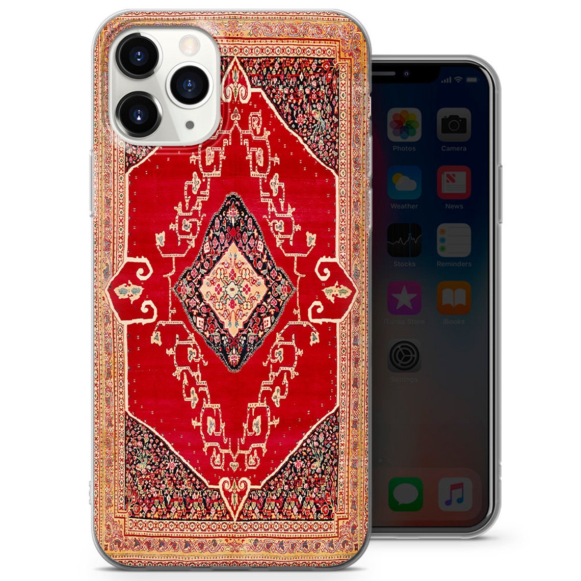 Oriental Carpet Phone Case, Persian Rug Aesthetic Colorful Cover - Fits ...