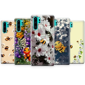Cute Bumble Bee Phone Case, Floral Pattern, Bumblebee Cover - Fits ...