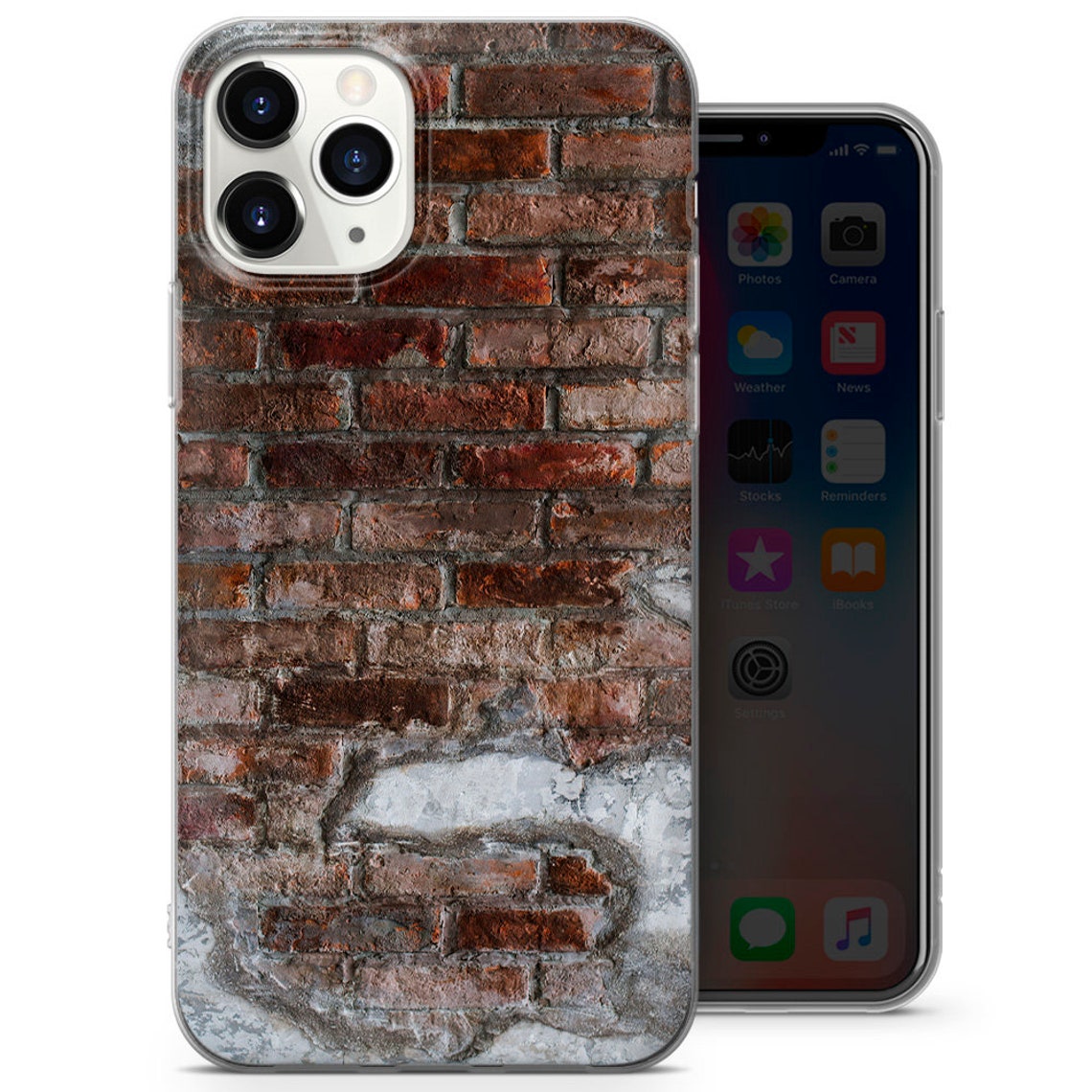 Brick Wall Phone Case, Rustic Bricks Pattern Cover | Fits iPhone 7, 8 ...