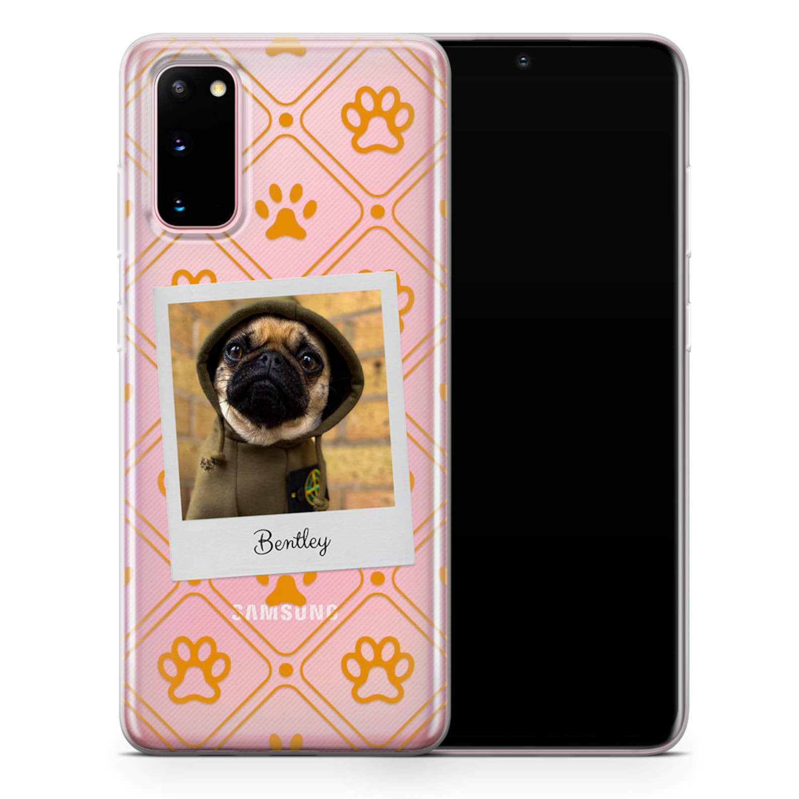 Personalized Pet Clear Phone Case, Cute Paws, Dog, Cat, Gift Idea ...