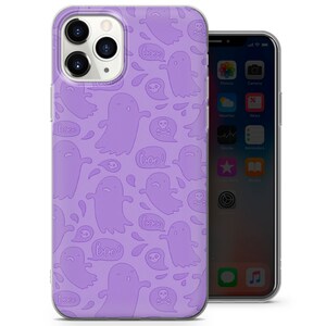 Cartoon Ghosts Phone Case, Cute Halloween Pattern Cover | Fits iPhone 7 ...