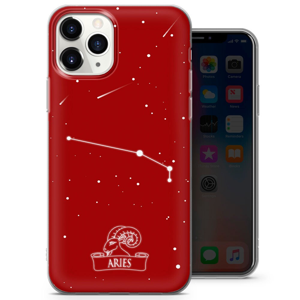 Aries Phone Case, Zodiac Sign, Aesthetic Star Constellation Cover ...