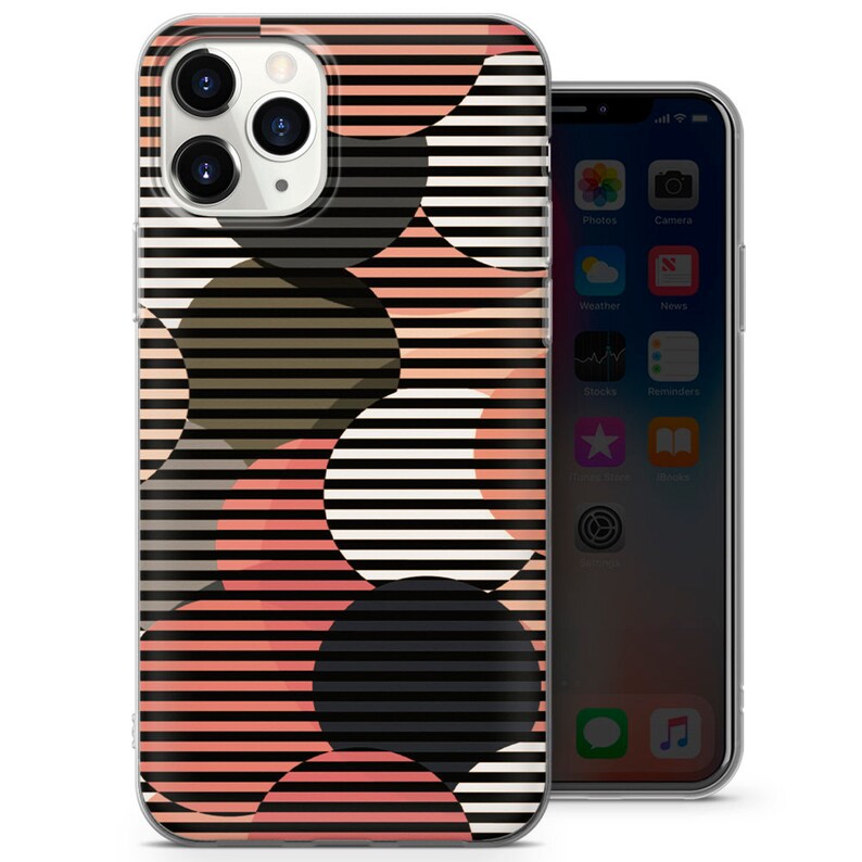 Retro Phone Case Aesthetic Vintage Colors Shapes Bauhaus | Etsy