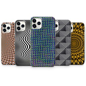 Optical Illusion Phone Case Geometric Pattern Op Art Cover | Etsy