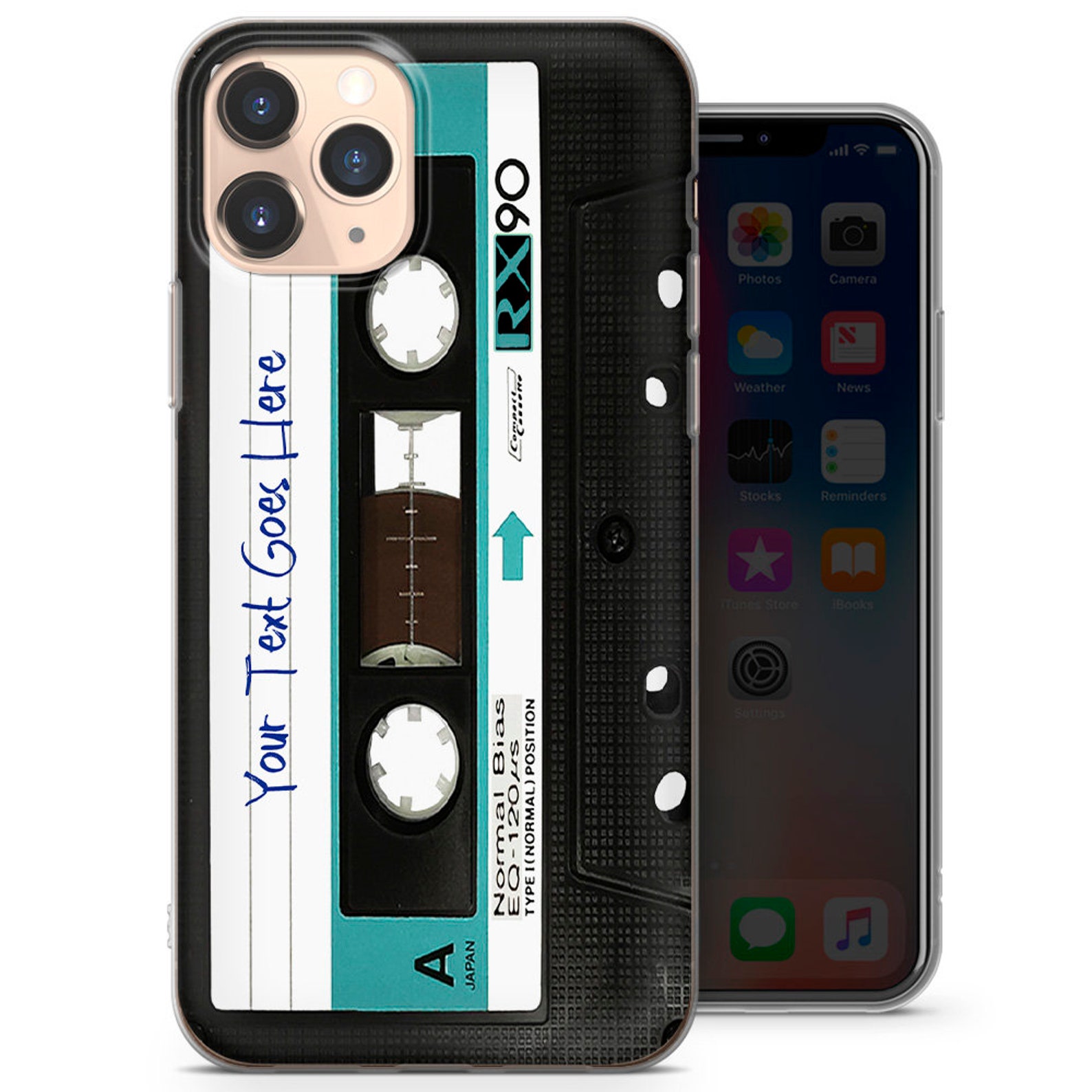 Personalized Retro Cassette Phone Case, Old Tape Cover - Fits iPhone 7 ...