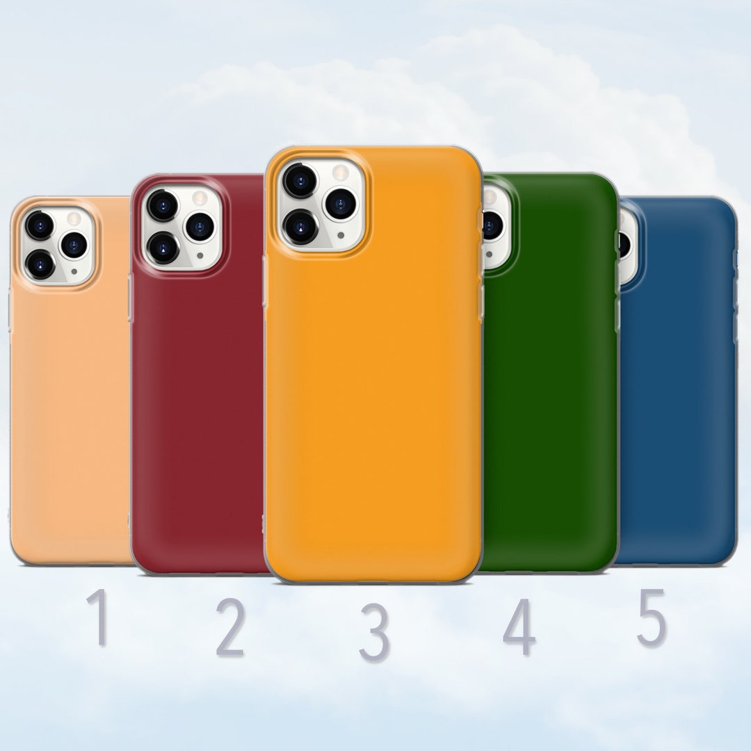 Solid Color Phone Case, Aesthetic Retro Tone Cover - Fits iPhone 6, 7 ...