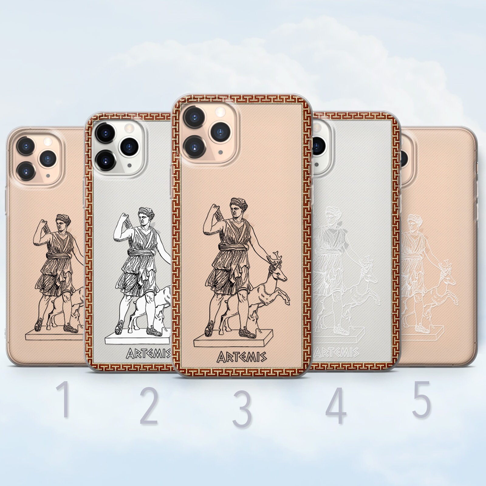 Goddess Artemis Clear Phone Case, Greek Mythology, Gods Cover - Fits ...