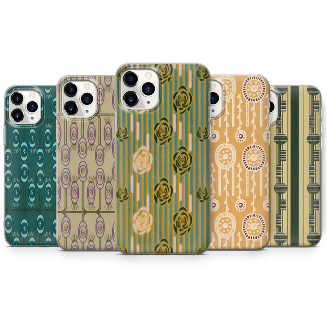 Art Deco Phone Case Abstract Colorful Pattern Aesthetic | Etsy
