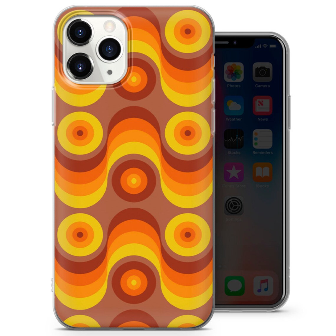 Retro Phone Case Aesthetic Vintage Colors Shapes Bauhaus | Etsy