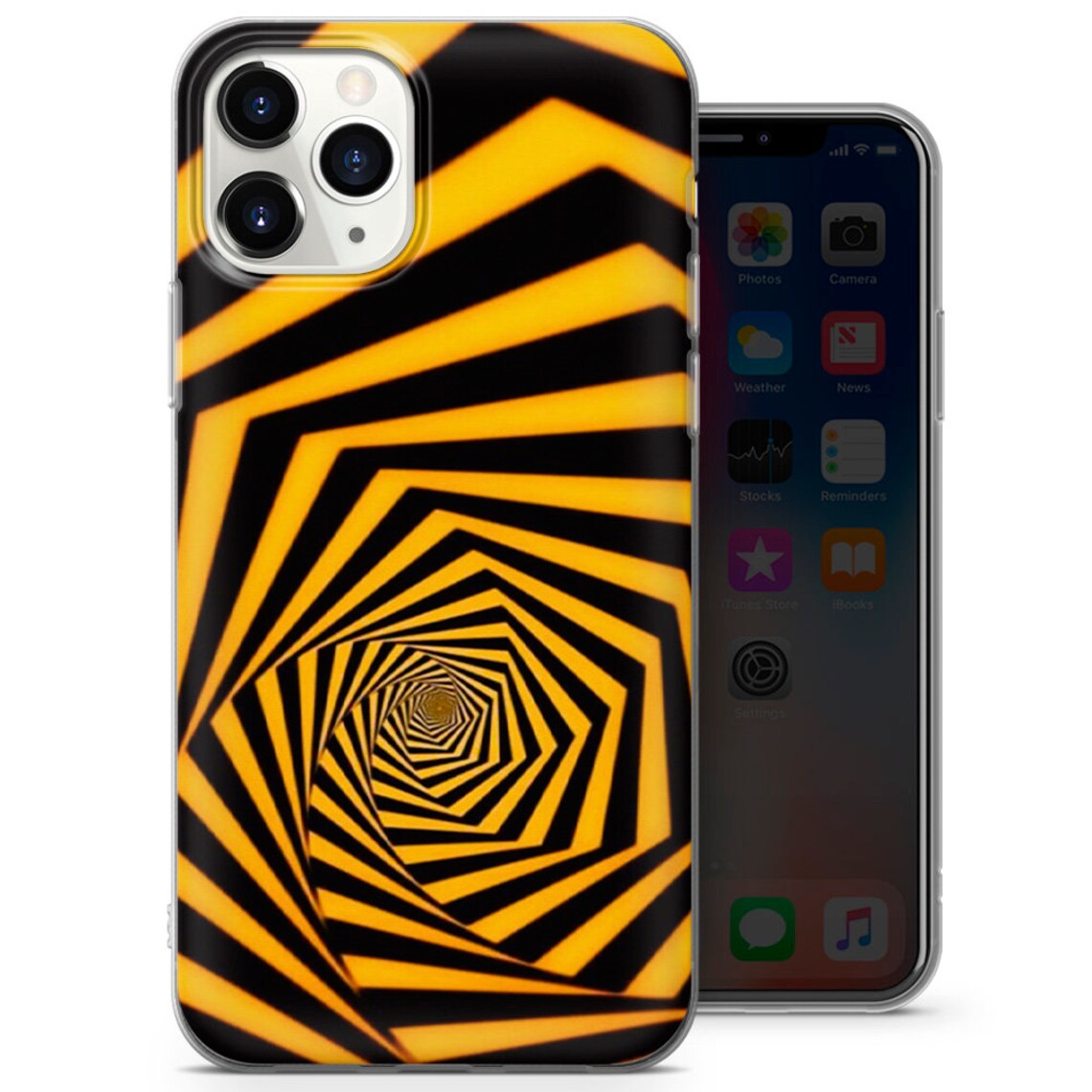 Optical Illusion Phone Case Geometric Pattern Op Art Cover | Etsy